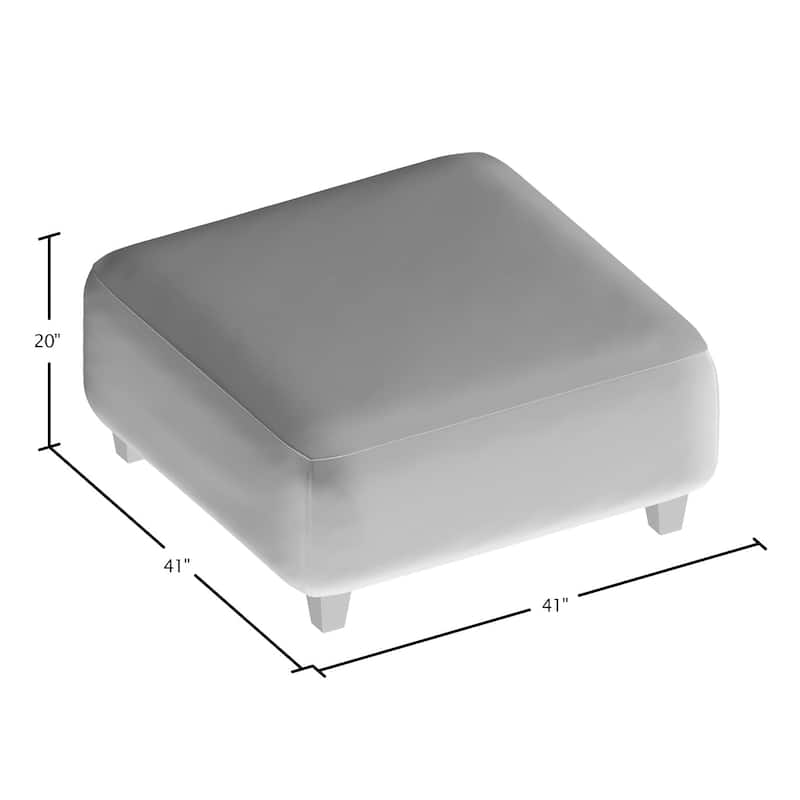 Jeta Contemporary Fabric Upholstered Geometric Print Cocktail Ottoman ...