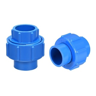 25mm x 25mm PVC Pipe Fitting Union Solvent Socket Quick Connector Blue ...