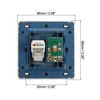 RJ45 CAT6 Socket TV Wall Plate Outlet White for Home Office - Bed Bath ...