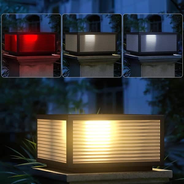 Outdoor Solar Powered Post Cap Light - On Sale - Bed Bath & Beyond ...