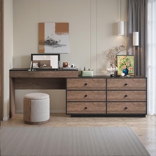 Modern & Contemporary Storage Expandable Dresser Desk Combo For Home ...