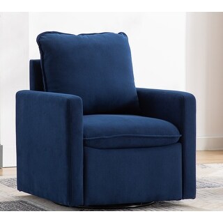21.6"W Swivel Barrel Chair With High-Intensity Foam/360 Degrees/Soft ...