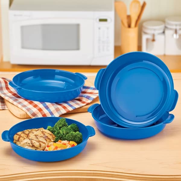 Set Of 4 Microwave Plates - 9.000 x 8.880 x 2.650 - Bed Bath & Beyond ...