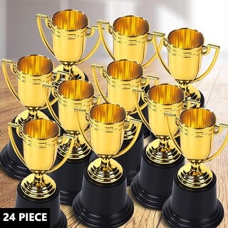 24pcs 5 Inch Mini Trophies with Stickers Kids Gold Award Trophy Cups ...