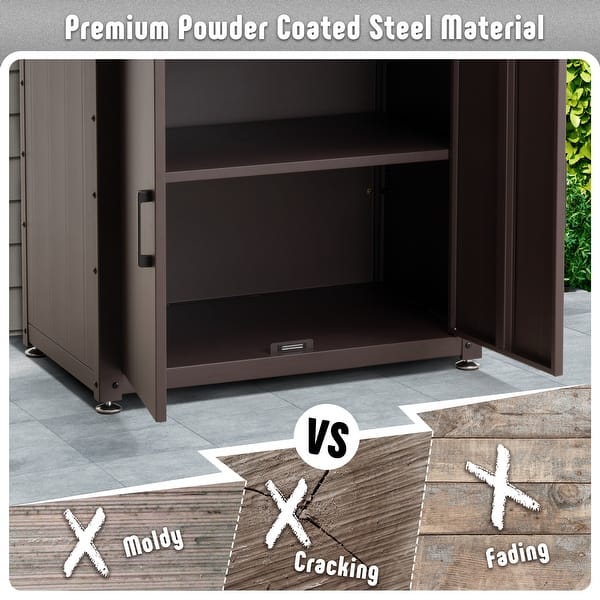 Feasto Stainless Steel Garden Potting Bench with Storage Cabinet - Bed ...