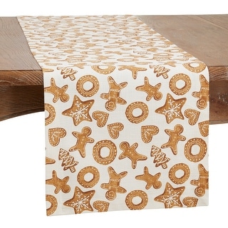Gingerbread Design Table Runner - 14"x72" - Bed Bath & Beyond - 42070855