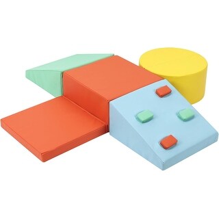 Soft Foam Climbing Blocks for Toddlers,5-Piece Indoor Active Play Set ...