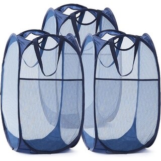Laundry Hamper,Portable Collapsible Clothes Baskets(Blue, 3 Packs ...