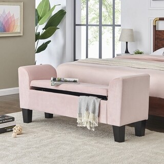 55" Velvet Ottoman Bench with Storage - Bed Bath & Beyond - 42569405