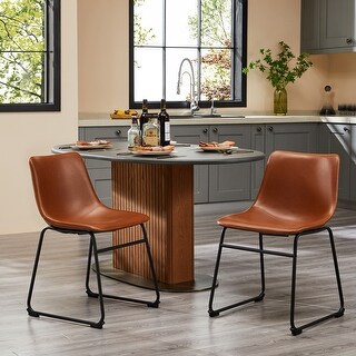 Bucket Barstools Brown Leather Bar Chairs Counter Height Dining Chair ...
