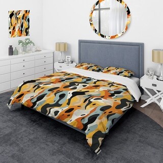orange camo bedding