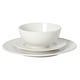 Gibson Caviara 12-Piece Round Beaded Rim Porcelain Dinnerware Set ...