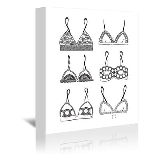 Americanflat - 8" x 10" Black Bras by Martina Wrapped Canvas Wall Art ...
