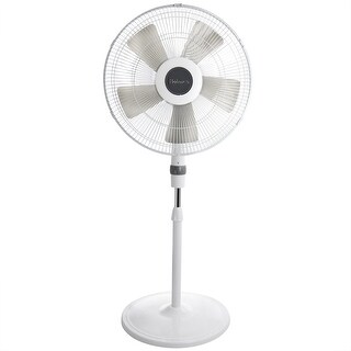 Holmes Oscillating 16 Inch Blade Staind Fan with Metal Grill in White ...
