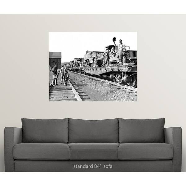 "1940's World War II Freight Train Of Jeeps And Half Tracks" Poster ...