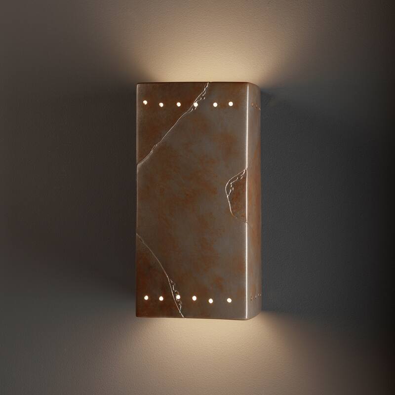 Justice Design Group Ambiance ADA Outdoor Large Ceramic Rectangle Wall ...