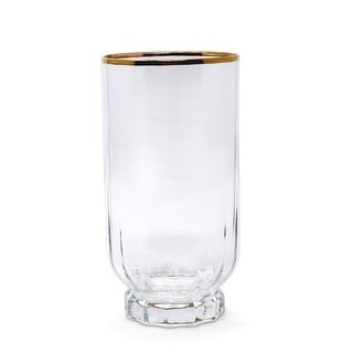 Set of 6 Highball Glasses with Gold Rim - Bed Bath & Beyond - 42773670