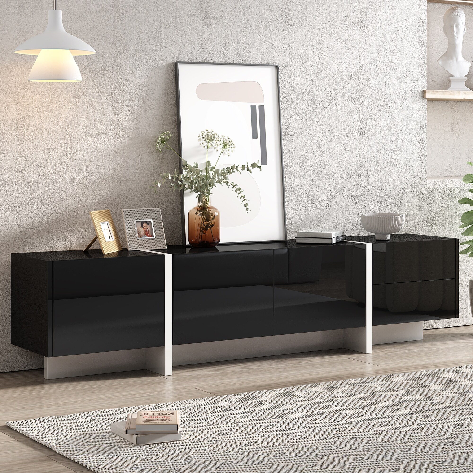 Unique Style TV Stand TV Console Table TV Cabinet with High Gloss UV Surface
