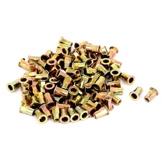 100pcs M5x13mm Half Hex Body Flat Head Threaded Blind Rivet Nuts ...
