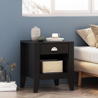 Modern 1 Drawer Nightstand With Simple and Storage Space - Bed Bath ...