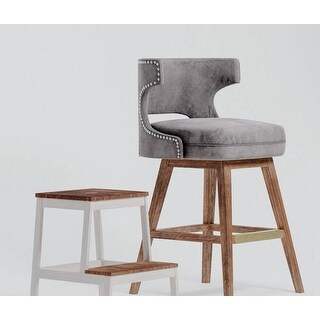 Task Swivel wood Fabric Counter stool Stool (set of 4) - Bed Bath ...