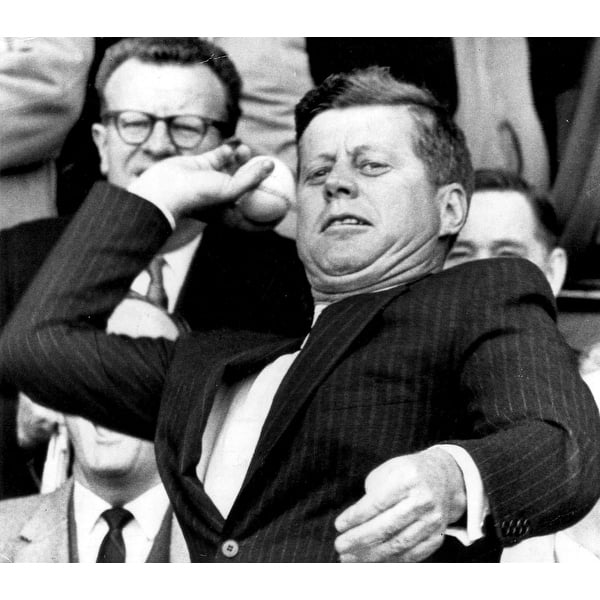 John F Kennedy throwing a baseball Photo Print - Bed Bath & Beyond ...