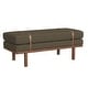 HomePop upholstered Bench with Wood Base - Bed Bath & Beyond - 38412716