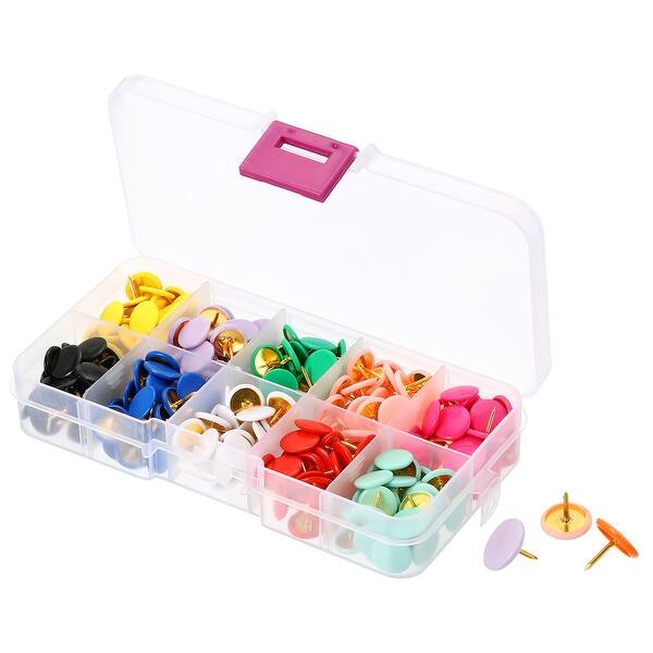 300pcs Push Pins Plastic Decorative Thumb Tacks Golden Steel Point ...