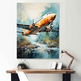 Designart "In Flight Plane Horizons I" Plane Wall Art - Bed Bath ...