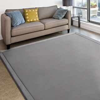 MICRODRY Cushioned Modern Memory Foam Area Rug with Built in Rug Pad ...