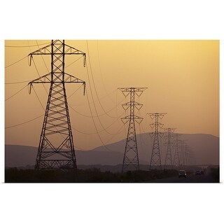 "Electricity pylons" Poster Print - Multi - Bed Bath & Beyond - 21007195