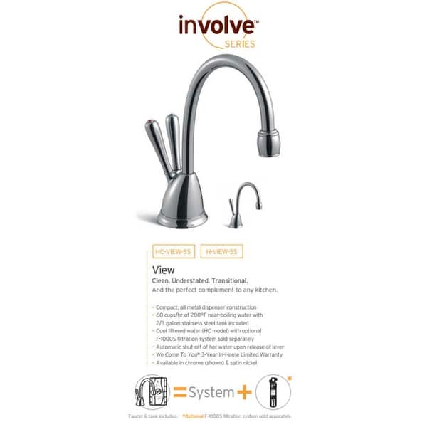 InSinkErator Instant Hot Water Dispenser, Double Handle Hot and Cold ...