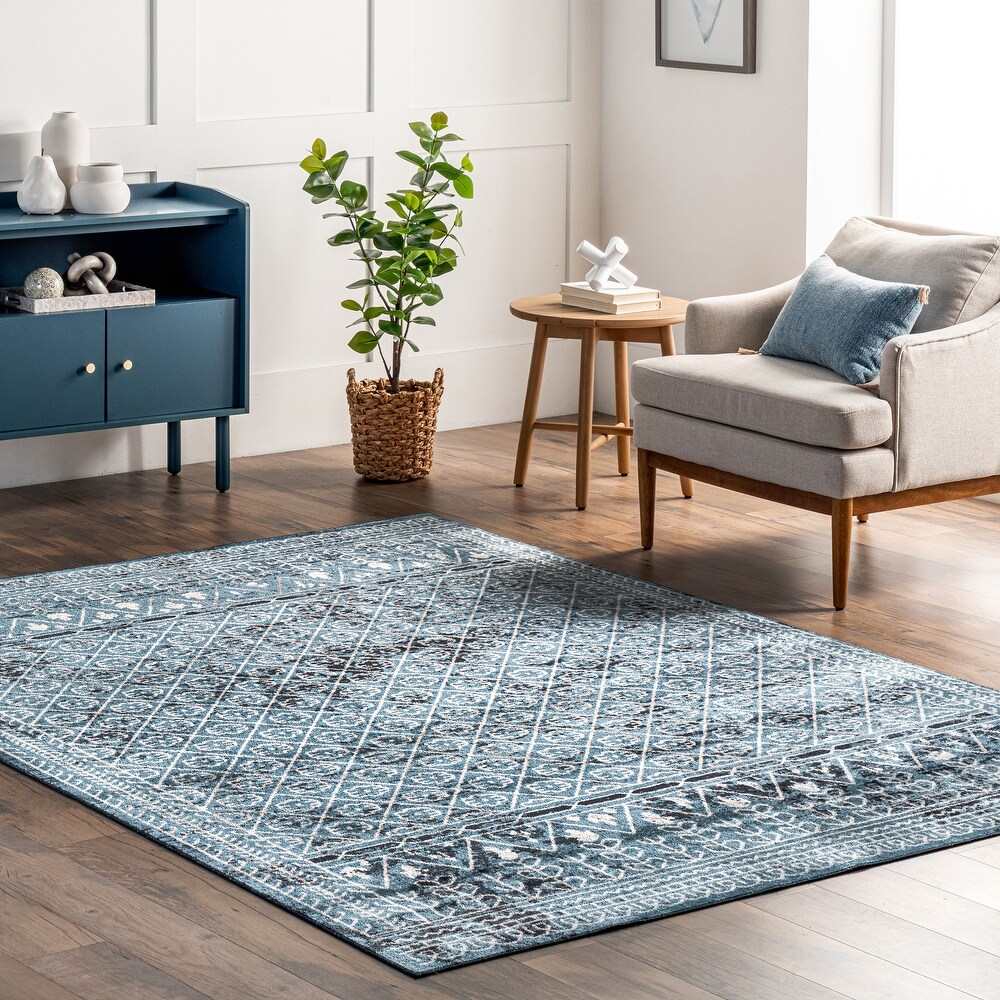 Blue Runner, Machine Washable Area Rugs - Bed Bath & Beyond