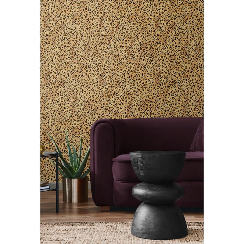 Daisy Bennett Designs Classic Leopard Peel and Stick Wallpaper - Bed ...