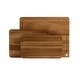 Sango Atelier Acacia Wood 3-Piece Cutting Board Set with Straight Edge ...
