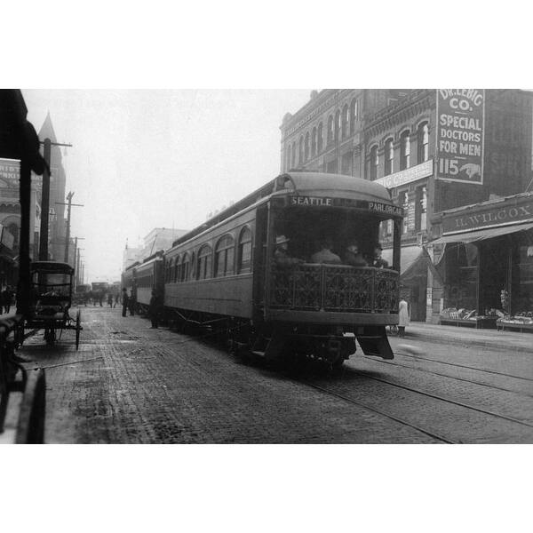 Interurban Railways Black and White Gallery Wrapped Canvas - Bed Bath ...