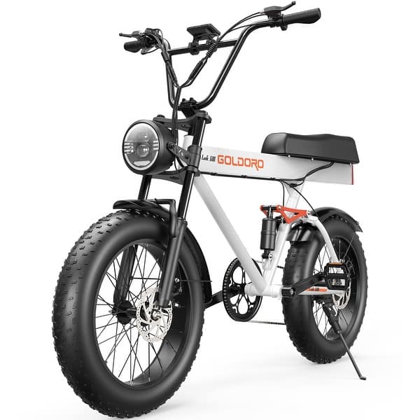 Goldoro Electric Bike for Adults 500W, 20 inch Fat Tire, 31 mph, 48V ...