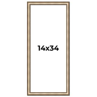 14x34 Frame Gold Solid Wood Shadow Box Width 1.5 Inches | Interior ...