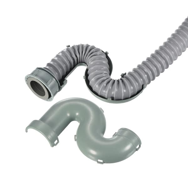 2x P-trap Drain Pipe Expandable Tubing Hose for Basin without Overflow ...