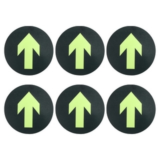 Glowing Arrow Sign Sticker, 6 Pack Round Directional Adhesive Decal ...