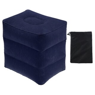 Travel Foot Rest Pillow, Foot Rest Mat Adjustable 3 Layers Height, Navy ...