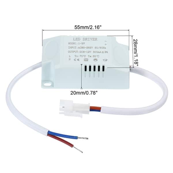 LED Driver 5Pcs AC 85-265V Output Male Connector Rectifier Transformer ...