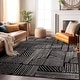 World Rug Gallery Contemporary Boho Stripes Black Area Rug - Bed Bath ...