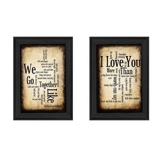 Set Of Two Sentiment Black Framed Print Wall Art - Bed Bath & Beyond ...