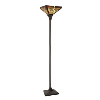 Tiffany-Style 1-Light Torchiere Floor Lamp 12