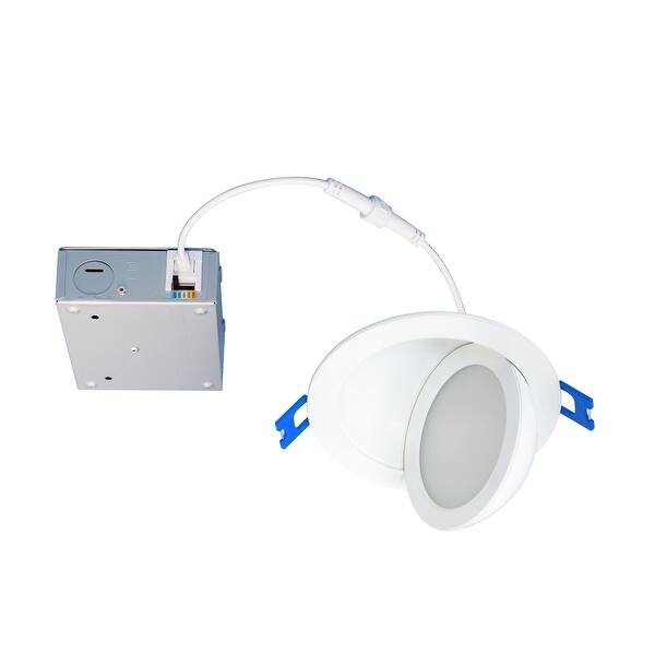 MW Lighting 4 Inch Canless 5CCT LED Flood Floating Gimbal Downlight - 4 ...