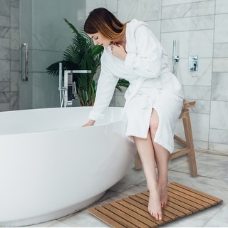 Teak Roll-Up Shower Mat - Bed Bath & Beyond - 33558989