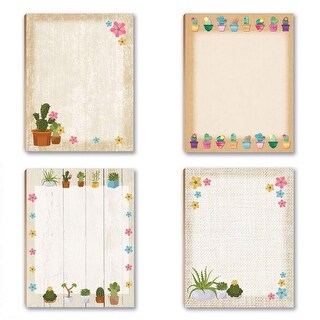 Stonehouse Collection Cactus Notepads - 4 To Do List Assorted Notepads ...