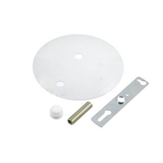 5 in. Round White Octagon Box cover in Plastic-Stainless Steel American ...