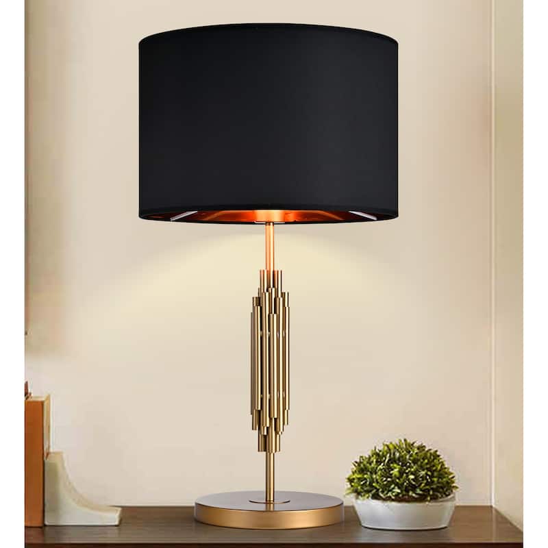 Pathra Matte Gold with 1 Light Bulb Table Lamp - On Sale - Bed Bath ...